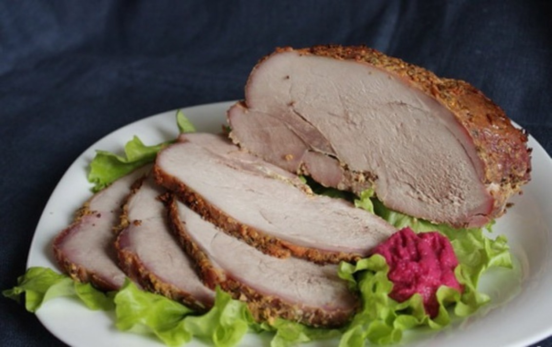 Aluje marinuota kiauliena - Receptas su nuotraukomis