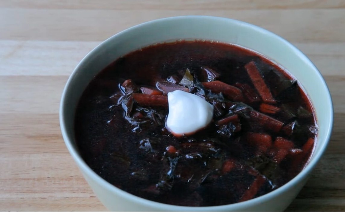 Barščiai su viršūnėmis - Receptas su nuotraukomis