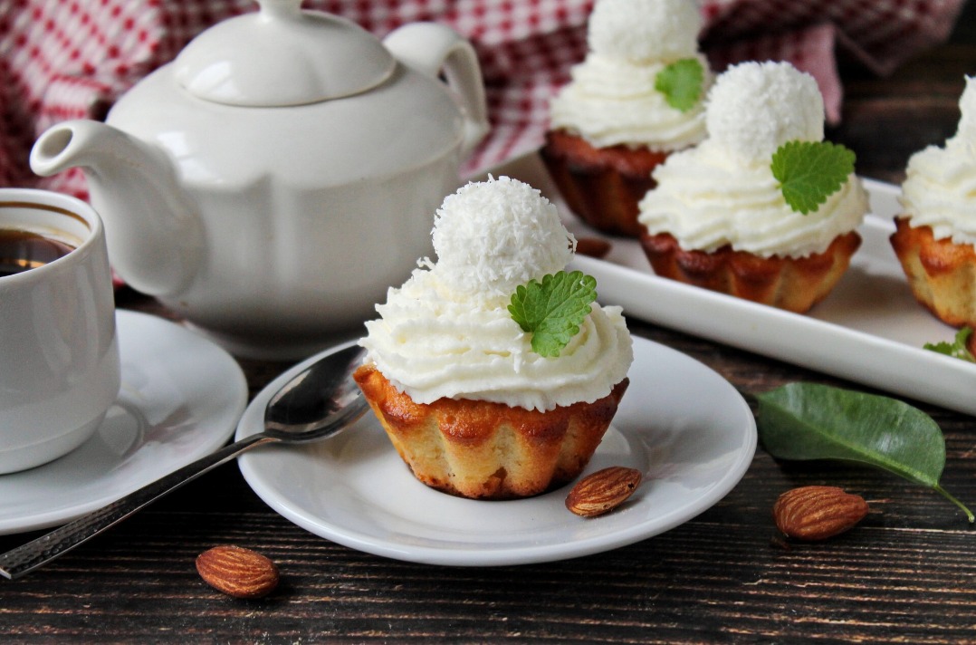 Keksiukai Raffaello - Receptas su nuotraukomis