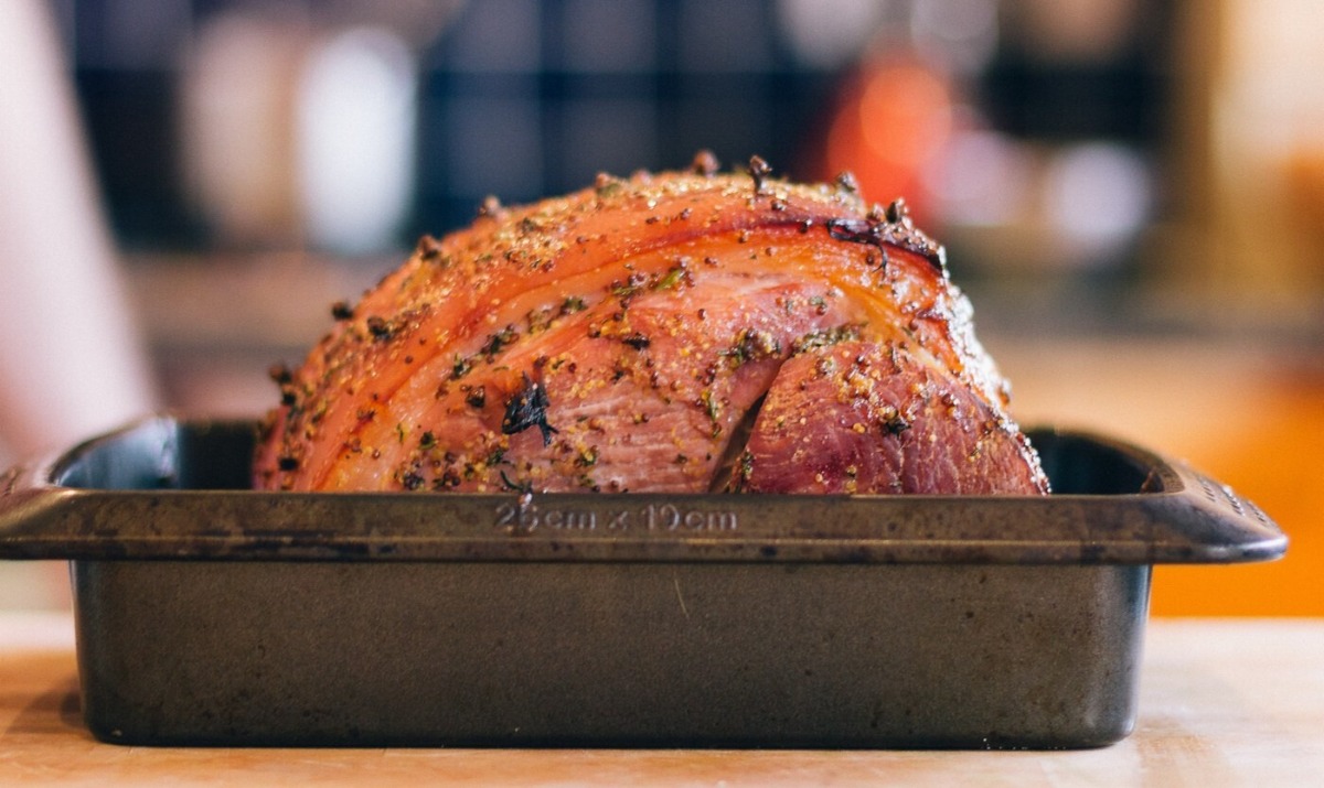 Kumpis garstyčių ir medaus glajuje - Receptas su nuotraukomis