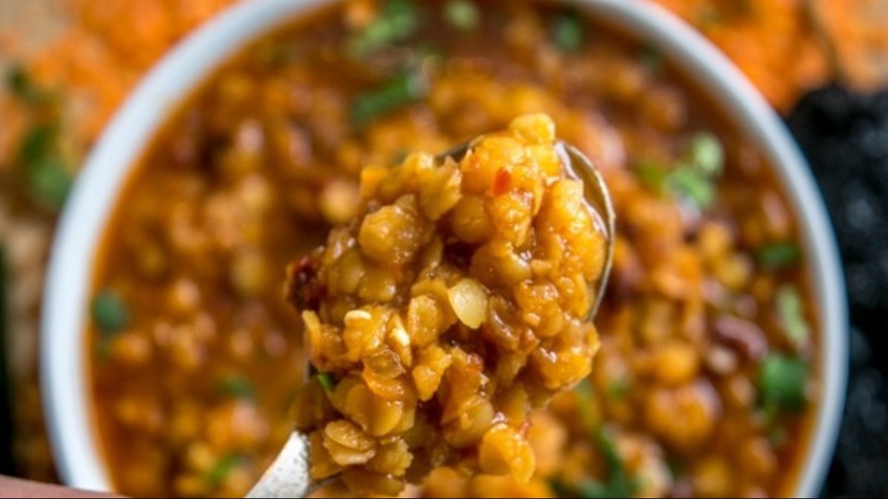 Meksikietiška lęšių sriuba - Receptas su nuotraukomis