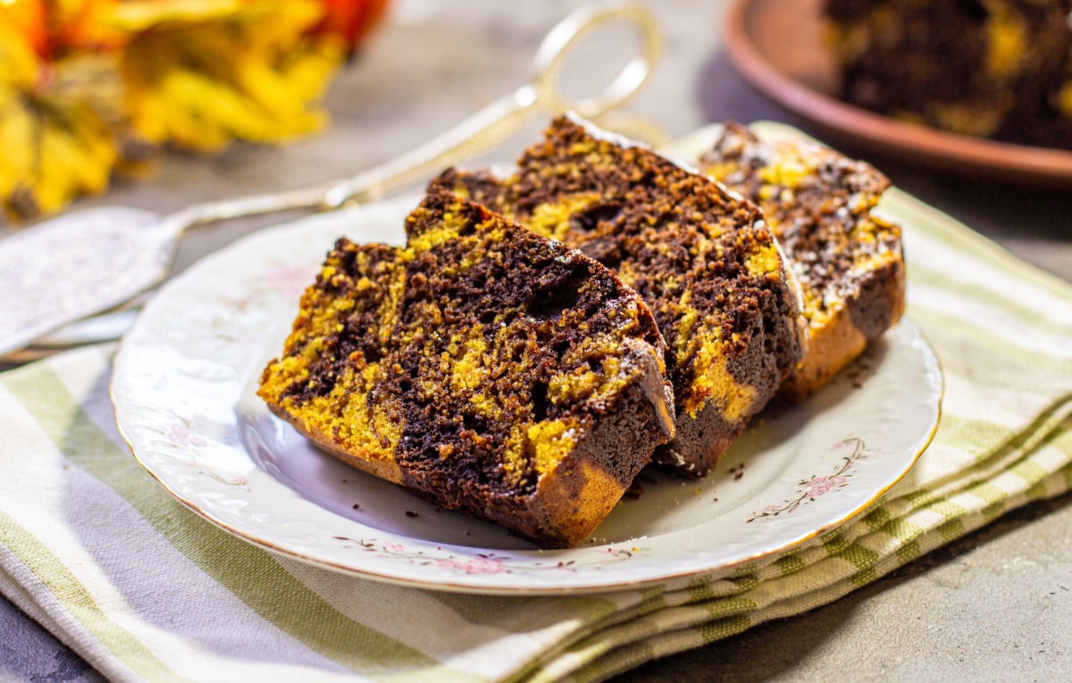 Moliūgų marmurinis pyragas - Receptas su nuotraukomis