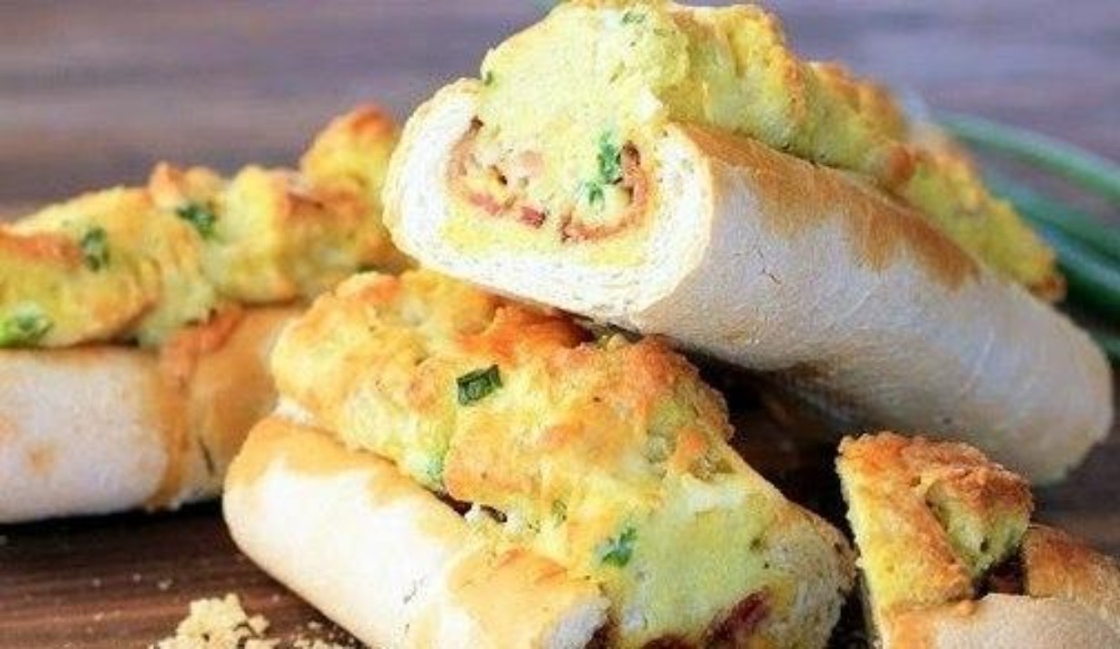 Pusryčiams keptas batonas - Receptas su nuotraukomis