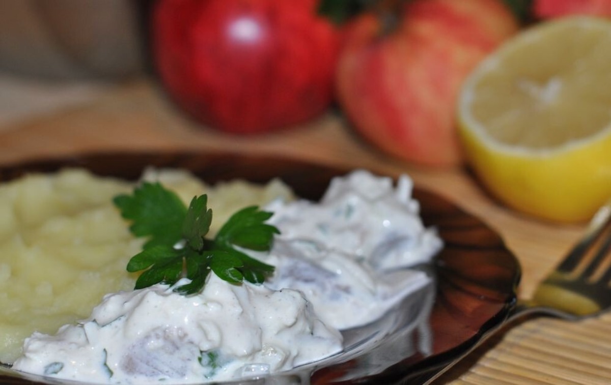 Silkė su grietine - Receptas su nuotraukomis