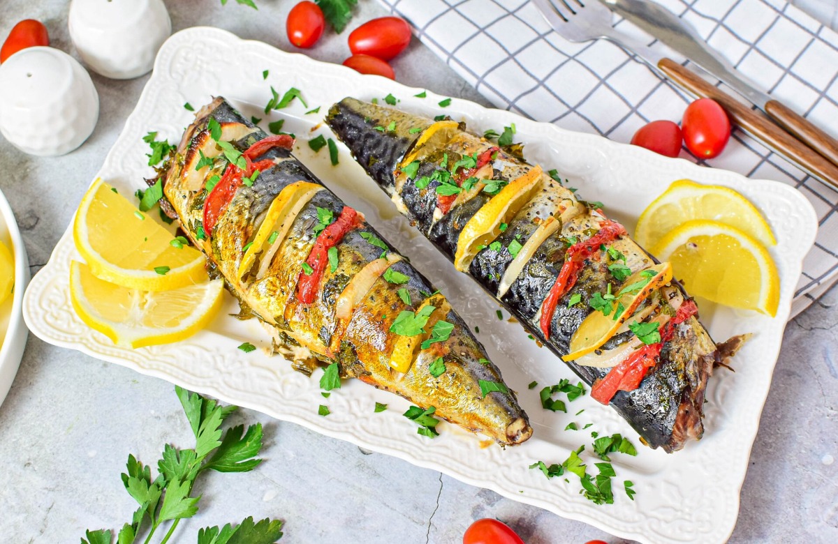 Skumbrė folijoje - Receptas su nuotraukomis