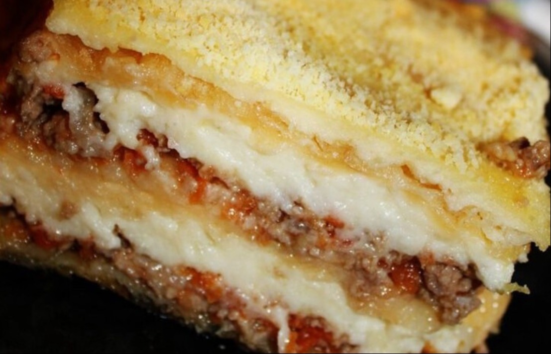 Tinginių lazanija su lavašu - Receptas su nuotraukomis