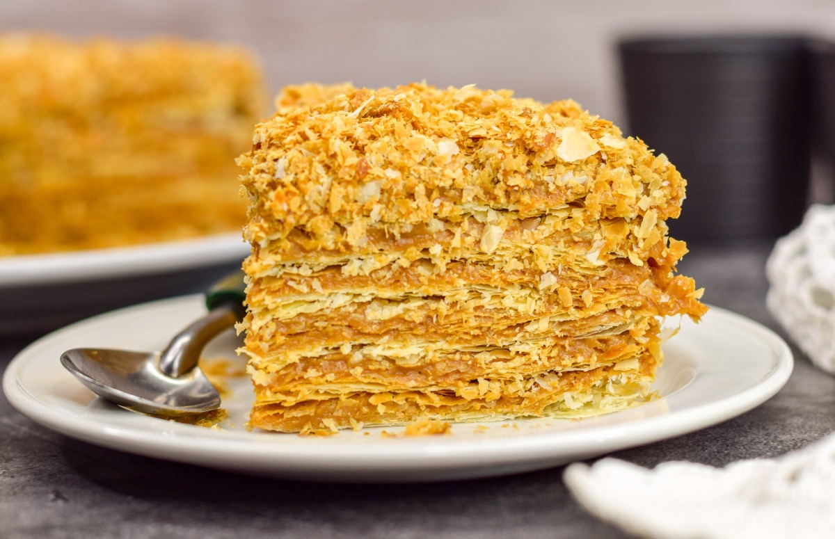 Tortas Napoleonas iš trijų ingredientų - Receptas su nuotraukomis